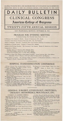 Fascinating Facts from the College: Clinical Congress in San Francisco ...