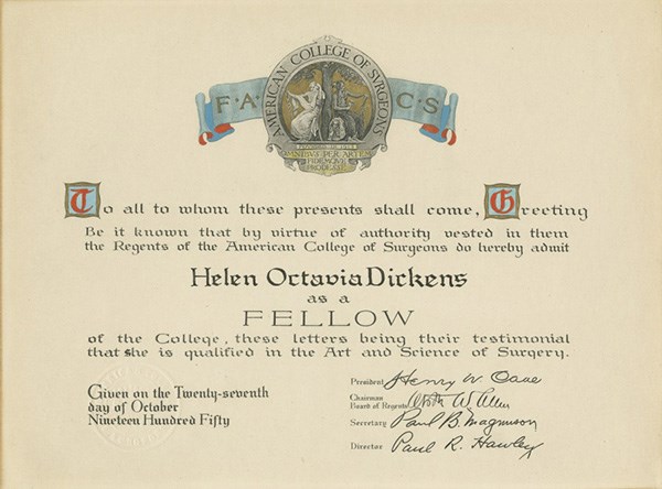 Fascinating Facts from the College: Helen Octavia Dickens Paved the Way ...