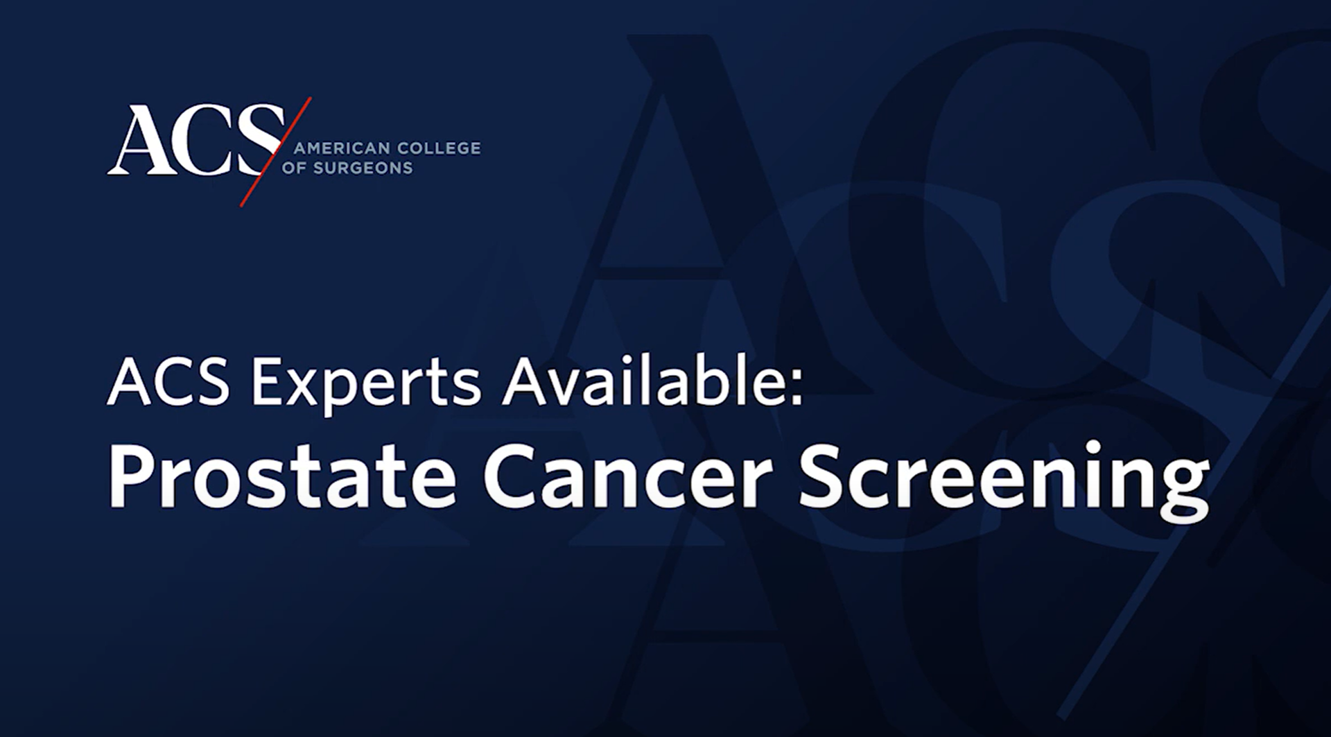 ACS Experts Available to Speak on Concerning Trends in Advanced ...