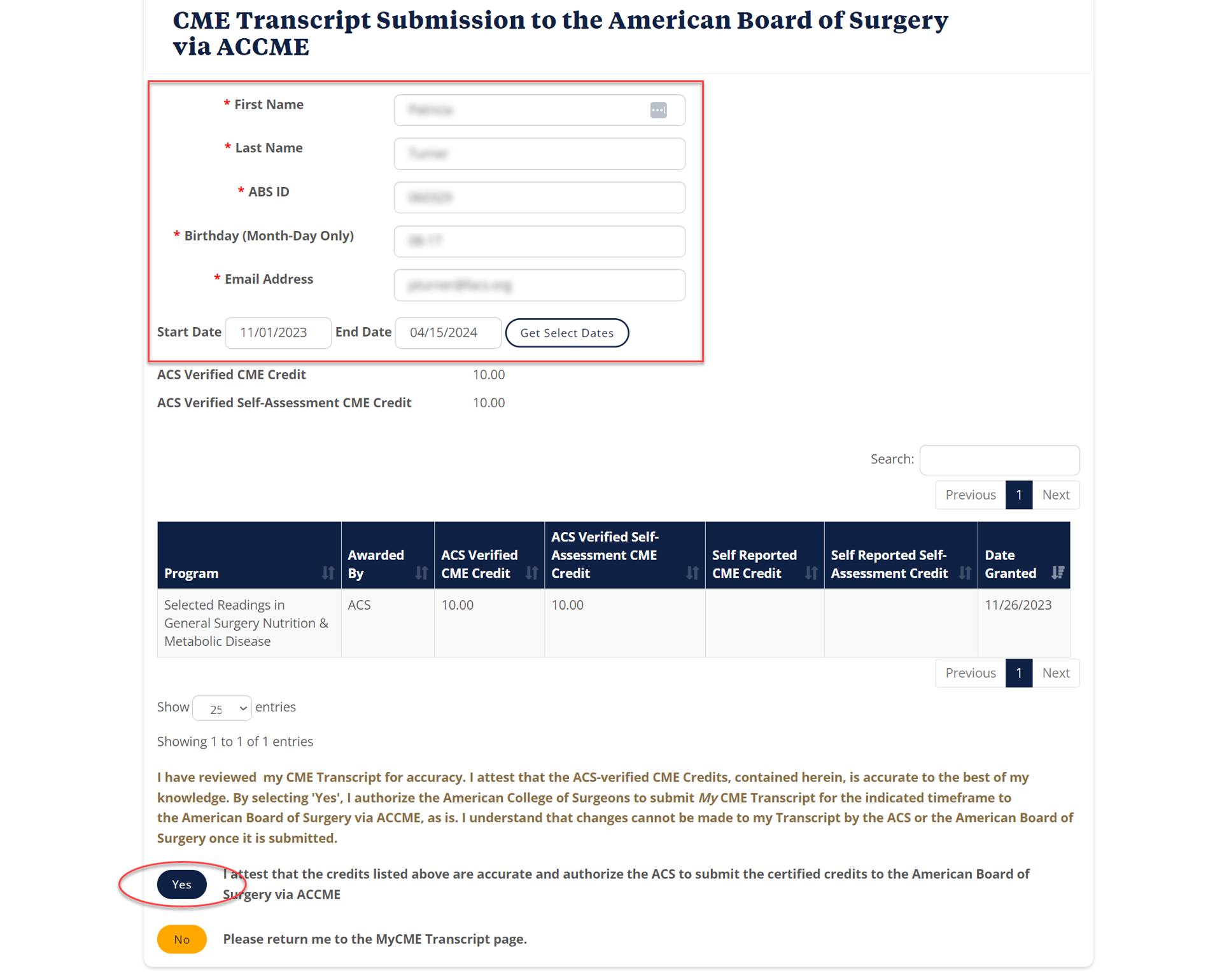 How to Transmit CME to ABS | ACS
