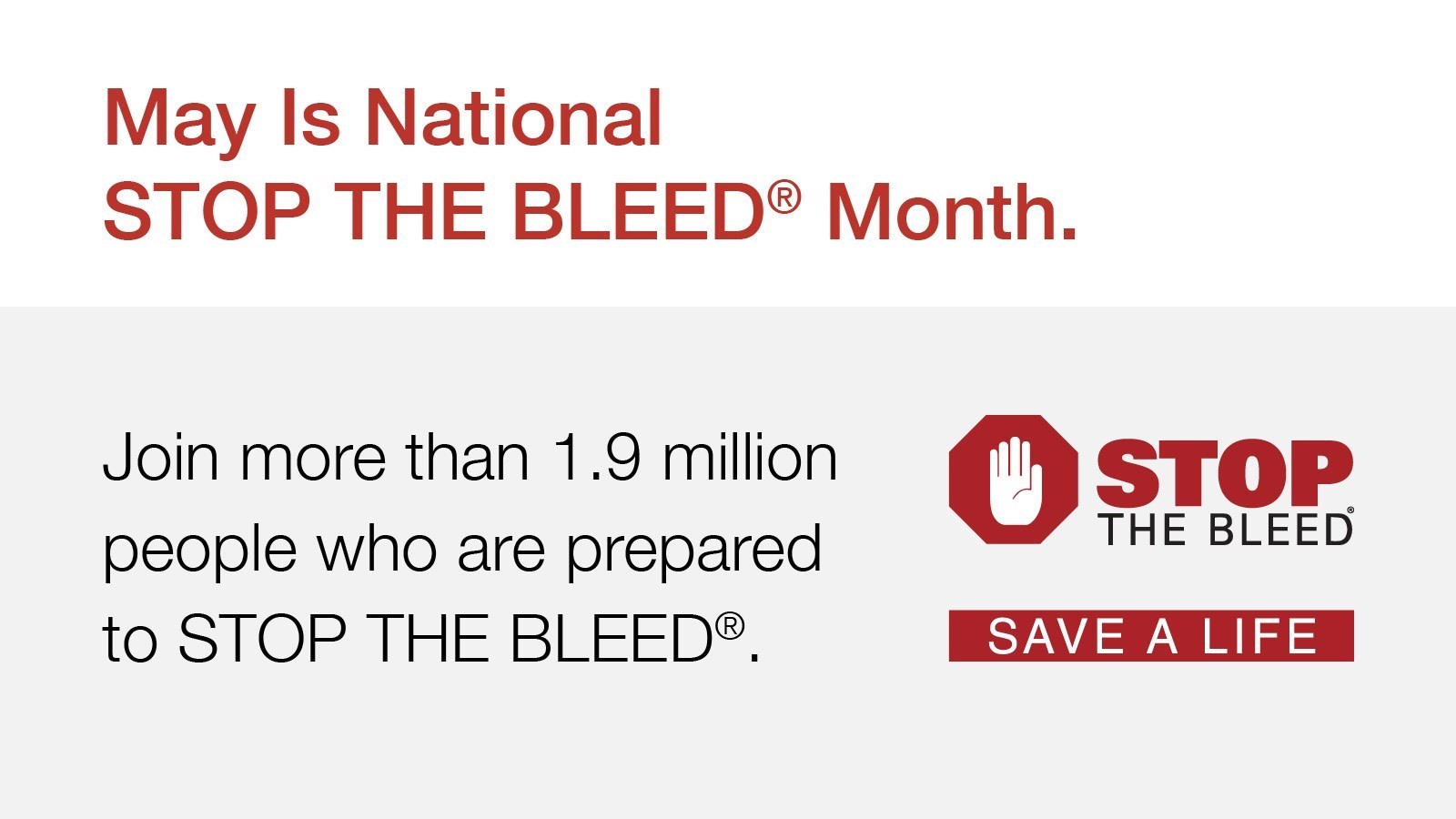 May observes National STOP THE BLEED® month, with a special commemoration set on May 19 | ACS