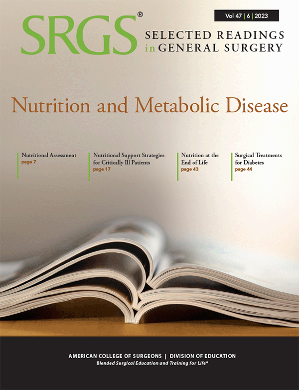 SRGS Nutrition and Metabolic Disease Issue Is Available | ACS