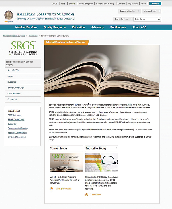 A tribute to Robert N. McClelland, MD, FACS, founder of SRGS | ACS