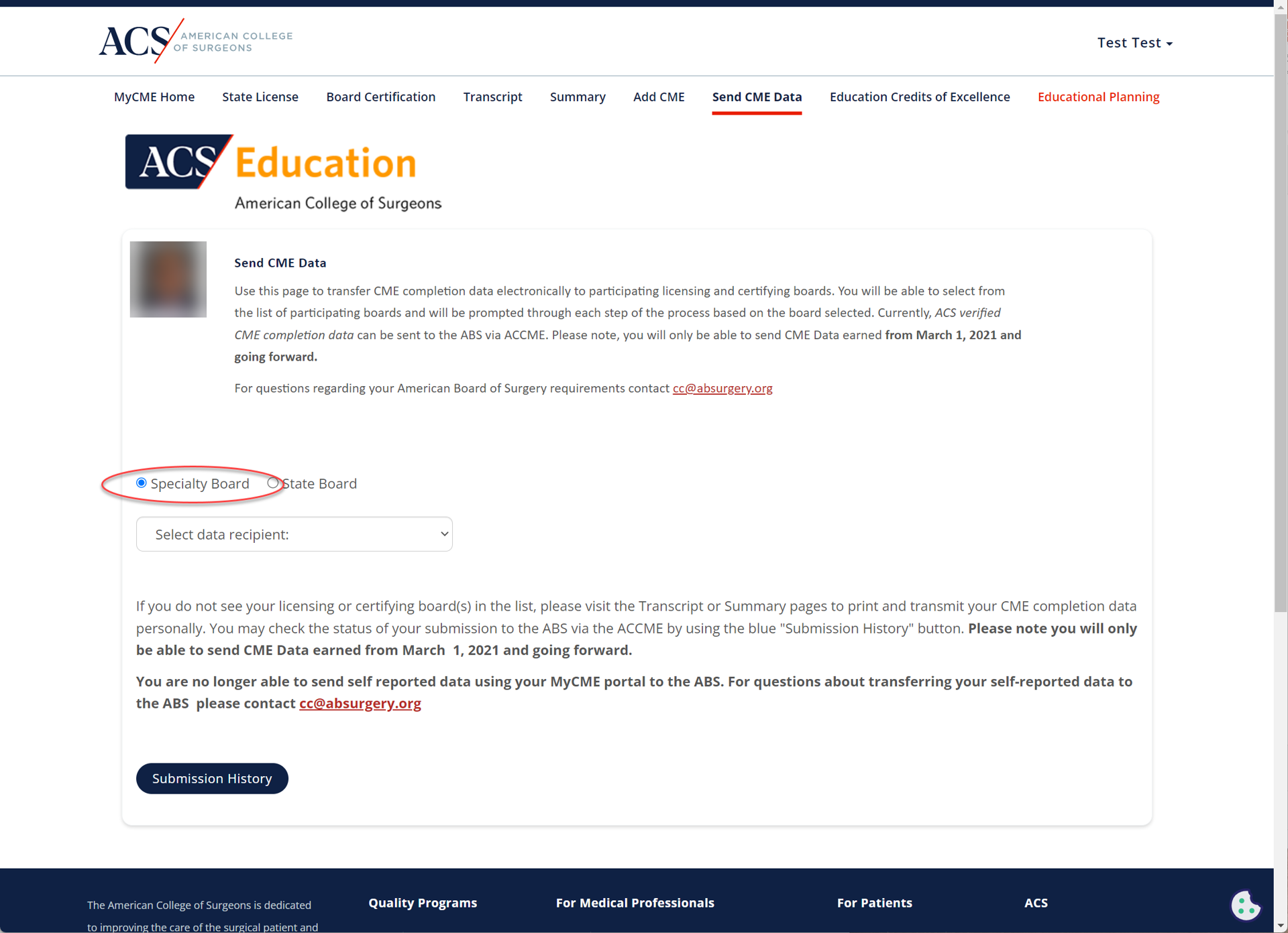 How to Transmit CME to ABS | ACS